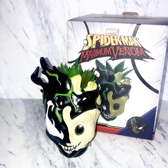 Marvel | Accessories | New Spider Man Groot Venom Faux Plant Planter ...